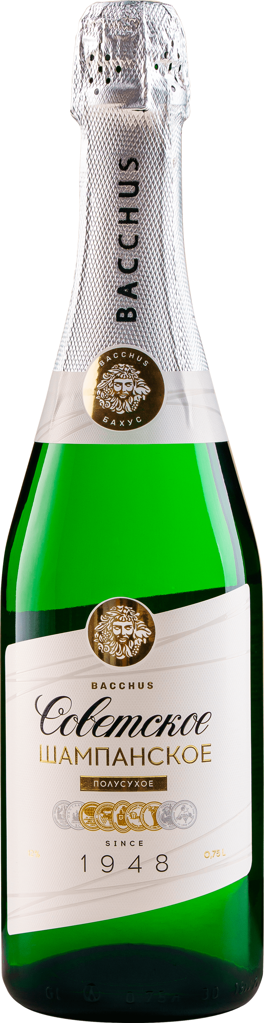 Semi-dry champagne «Soviet» — Bacchus